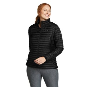 eddie bauer women's microtherm 2.0 down jacket, black, medium