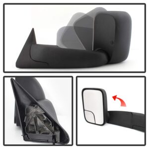 ACANII - Telescoping FlipUp Power+Heat Towing Mirrors Driver+Passenger For 1998-2001 Dodge RAM 1500 2500 3500 1999 2000