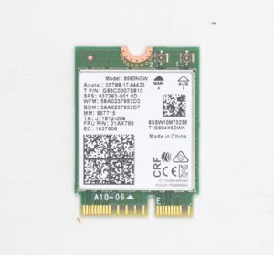 siren wifi card wireless-network card 9560ac, 9560ngw,ac 9560, m.2 2230, 2x2 ac+bt, gigabit, no vpro ngff key e (m2:cnvio)