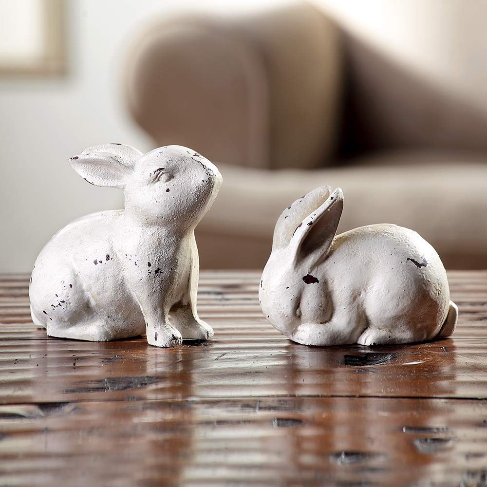 White Rabbit Pair Decor, Set of 2