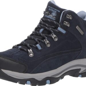 Skechers womens Hiker Hiking Boot, Navy/Grey, 7 US