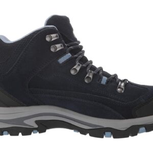 Skechers womens Hiker Hiking Boot, Navy/Grey, 7 US