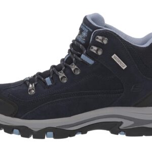 Skechers womens Hiker Hiking Boot, Navy/Grey, 7 US