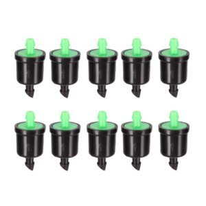 uxcell pressure compensating dripper 8gph 30l/h emitter for garden lawn drip irrigation with barbed hose connector plastic grey 50pcs