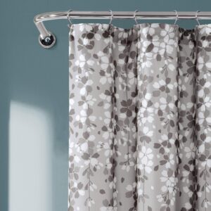 Lush Decor Weeping Flower Shower Curtain, 72" x72", Gray