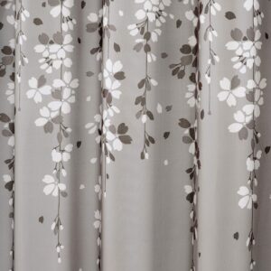 Lush Decor Weeping Flower Shower Curtain, 72" x72", Gray