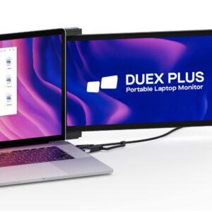 Mobile Pixels Duex Plus Portable Monitor for Laptops, USB C/USB A Plug and Play 13.3in FHD 1080p Laptop Screen Extender