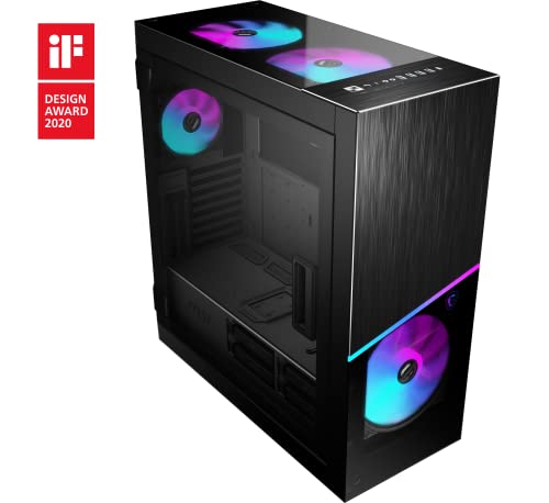 MSI MPG SEKIRA 500X Full Tower Gaming Computer Case (Black, 3X 200mm ARGB + 1x 200mm + 1x120mm ARGB Fans, 8 Channel ARGB Hub, USB Type-C, Tempered Glass, MSI Center, E-ATX, ATX, mATX, Mini-ITX)