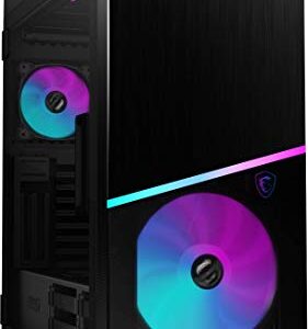 MSI MPG SEKIRA 500X Full Tower Gaming Computer Case (Black, 3X 200mm ARGB + 1x 200mm + 1x120mm ARGB Fans, 8 Channel ARGB Hub, USB Type-C, Tempered Glass, MSI Center, E-ATX, ATX, mATX, Mini-ITX)