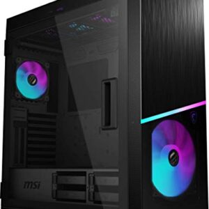 MSI MPG SEKIRA 500X Full Tower Gaming Computer Case (Black, 3X 200mm ARGB + 1x 200mm + 1x120mm ARGB Fans, 8 Channel ARGB Hub, USB Type-C, Tempered Glass, MSI Center, E-ATX, ATX, mATX, Mini-ITX)