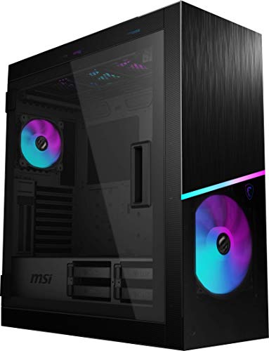 MSI MPG SEKIRA 500X Full Tower Gaming Computer Case (Black, 3X 200mm ARGB + 1x 200mm + 1x120mm ARGB Fans, 8 Channel ARGB Hub, USB Type-C, Tempered Glass, MSI Center, E-ATX, ATX, mATX, Mini-ITX)