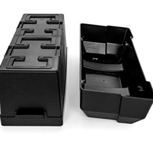 Camco Double Battery Box | Safely Stores RV, Automotive, and Marine Batteries | Features a Heavy-Duty Corrosion-Resilient Polymer Construction and Measures Inside 21-1/2" x 7-3/8" x 11-3/16" (55375)