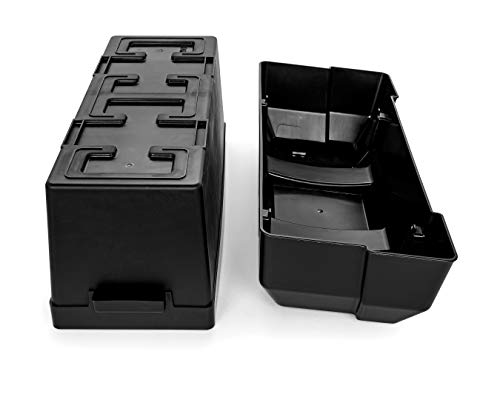 Camco Double Battery Box | Safely Stores RV, Automotive, and Marine Batteries | Features a Heavy-Duty Corrosion-Resilient Polymer Construction and Measures Inside 21-1/2" x 7-3/8" x 11-3/16" (55375)