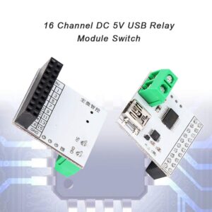 5V 16 Channel USB Relay Module Computer Switch Control, USB Control Switch with PCB Board/High Sensitivity