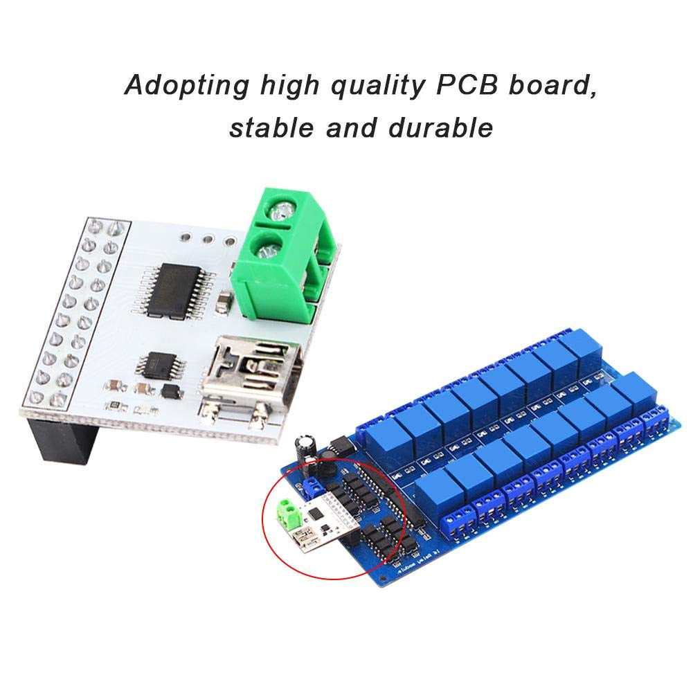 5V 16 Channel USB Relay Module Computer Switch Control, USB Control Switch with PCB Board/High Sensitivity