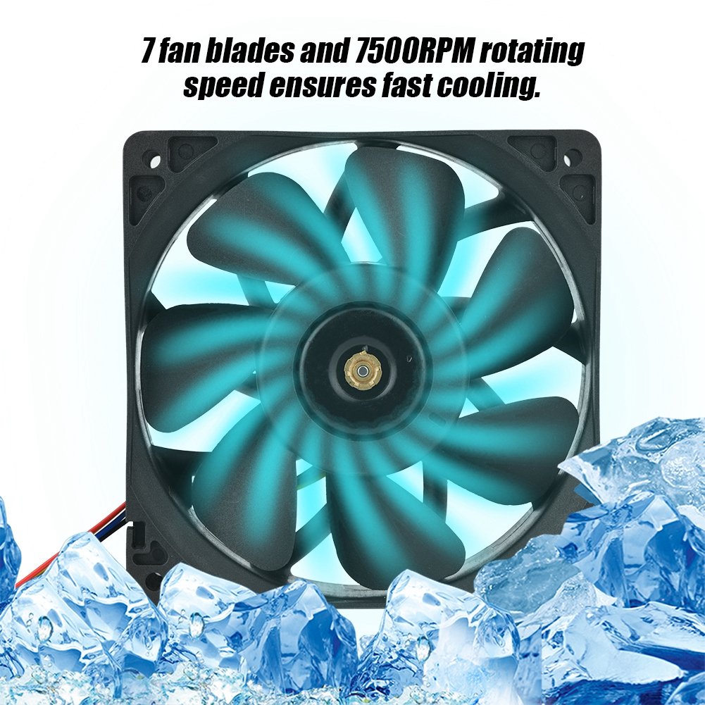 Tosuny Standard Case Fan, Cooling Fan DC 12V 5.0A 7500RPM Ultra Quiet Computer Cooling Fan Replacement 4 Pin Connector for Antminer S7 S9