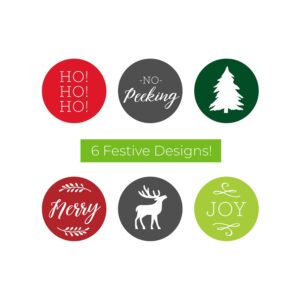 Holiday Icon Christmas Stickers/500 Christmas Tags/Multiple Designs