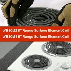 AMI PARTS WB30M2 and WB30M1 Replacement for Range Stove Top Surface Element Burner Kit for GE and Hotpoint, 4 Pack