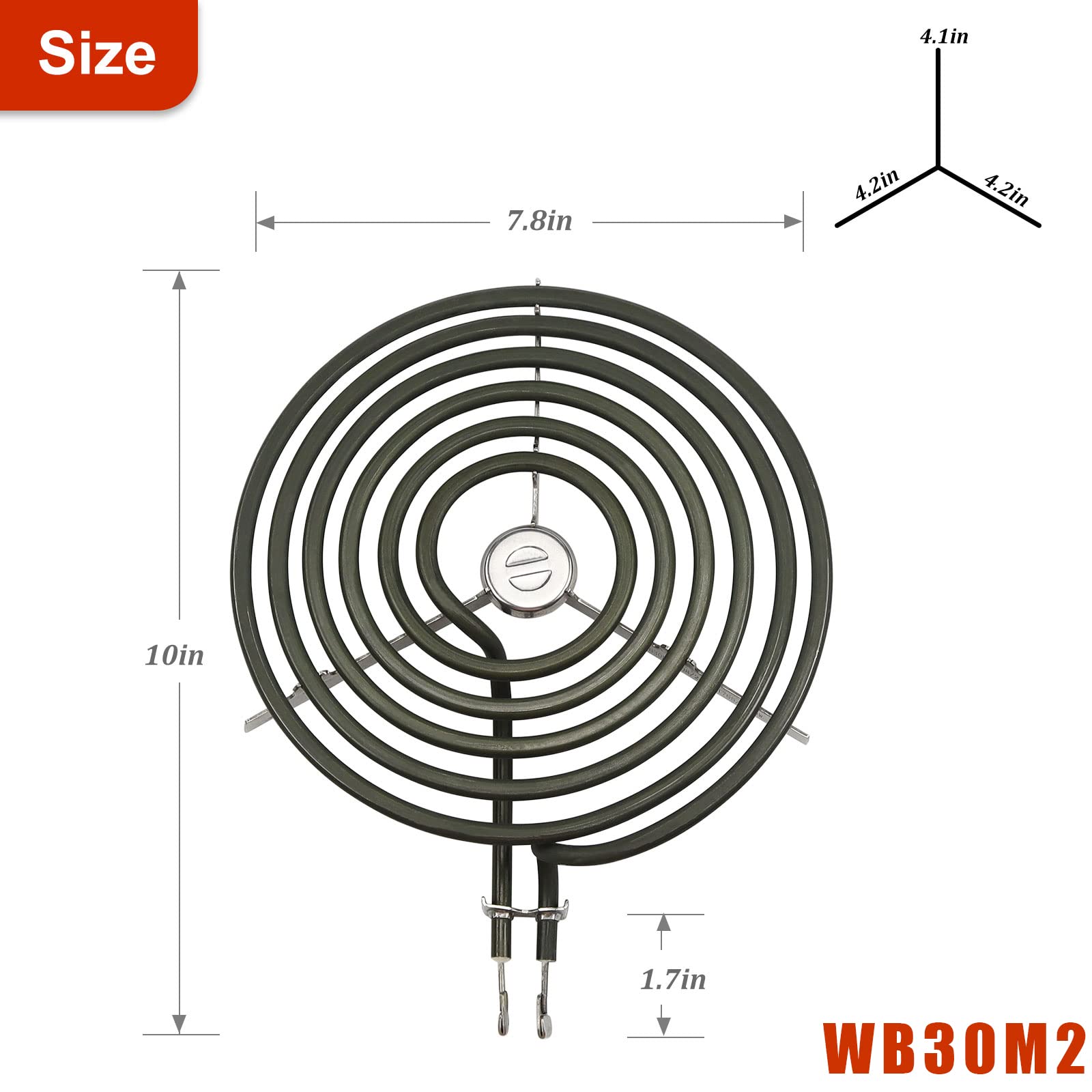 AMI PARTS WB30M2 and WB30M1 Replacement for Range Stove Top Surface Element Burner Kit for GE and Hotpoint, 4 Pack