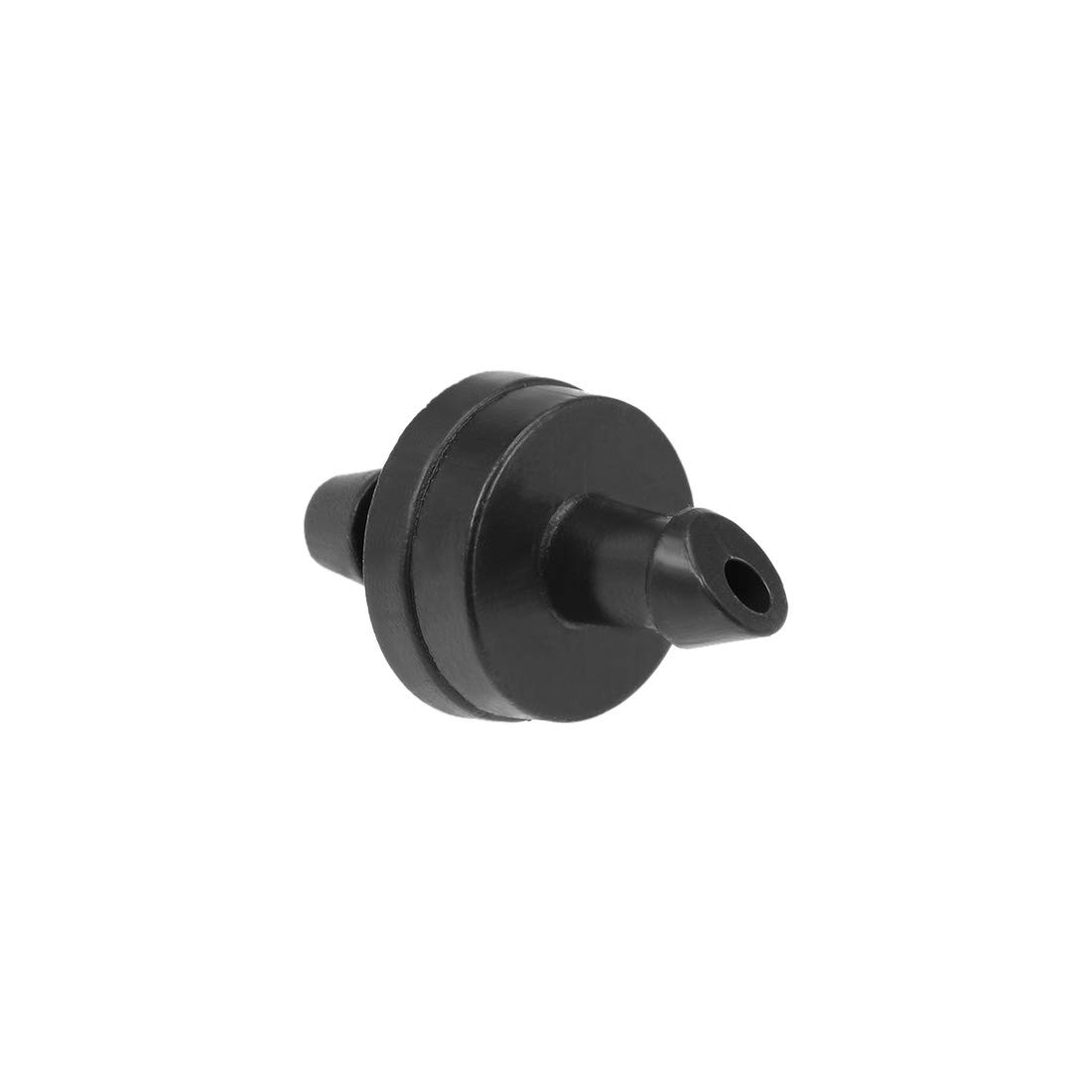 uxcell Pressure Compensating Dripper 2.6GPH 10L/H Emitter for Garden Lawn Drip Irrigation with Barbed Hose Connector Plastic Black 50pcs