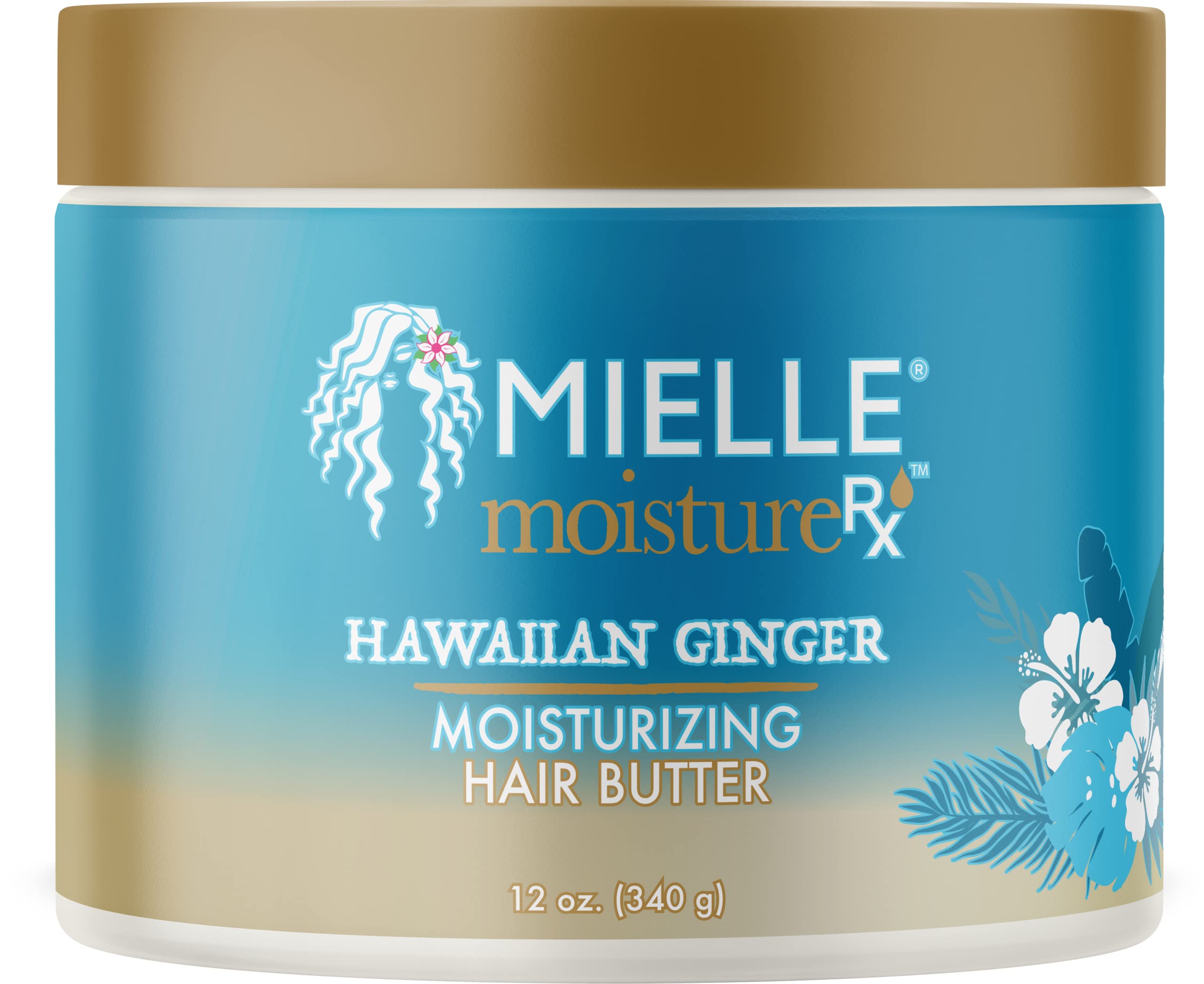 Mielle Organics Moisture Rx Hawaiian Ginger Moisturizing Hair Butter, 12 Ounces