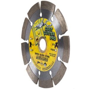 delta diamond cost cutter 4 1/2 inch segmented diamond blade, 7/8"-5/8"/20mm arbor, general purpose cutting/grinding concrete, masonry, stone, & similar materials (4.5")