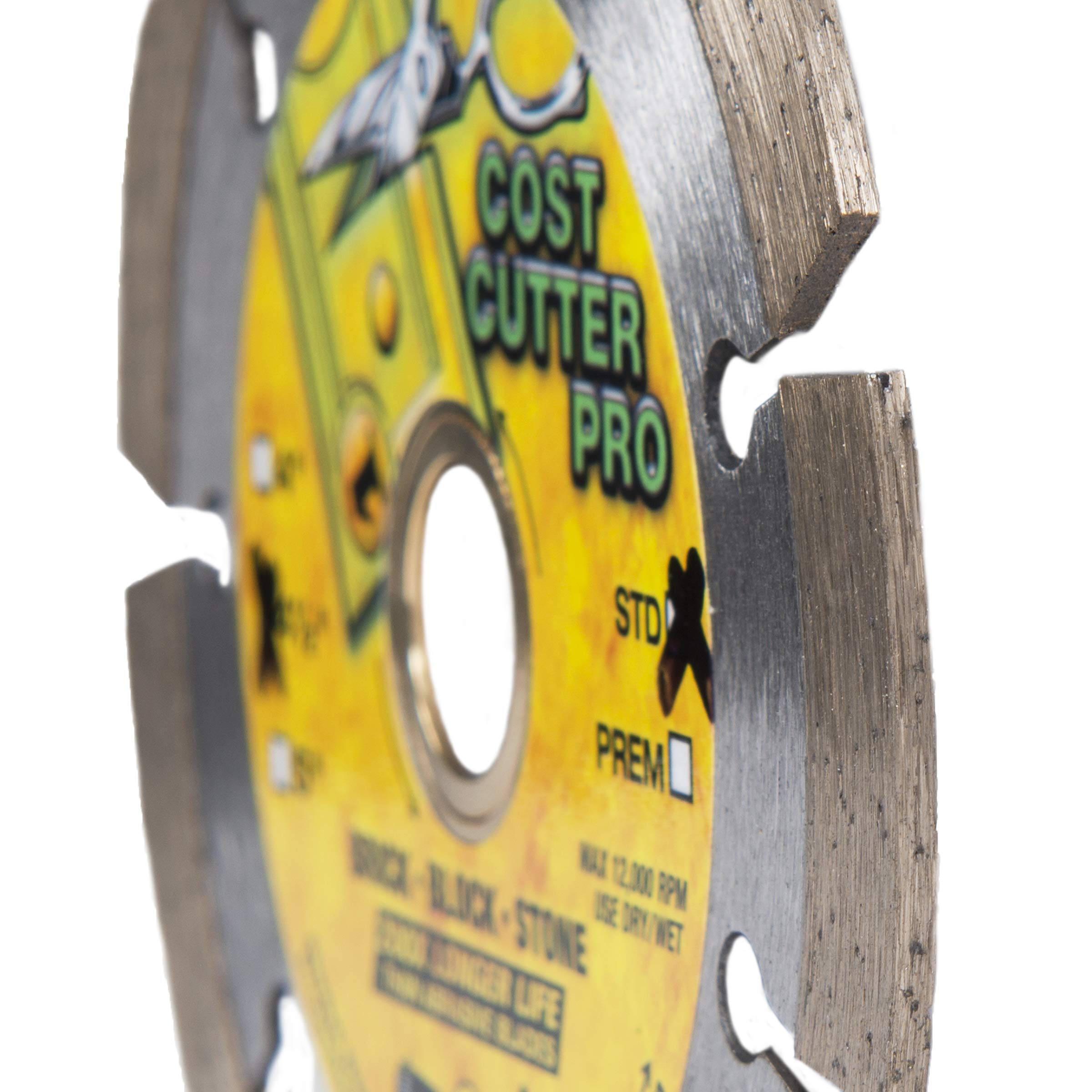 Delta Diamond Cost Cutter 4 1/2 Inch Segmented Diamond Blade, 7/8"-5/8"/20mm Arbor, General Purpose Cutting/Grinding Concrete, Masonry, Stone, & Similar Materials (4.5")