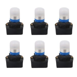 wljh blue t10 led bulb dash lights dashboard instrument panel cluster gauge 2825 194 w5w car interior lamp twist sockets pc195 pc194 pc168, pack of 6