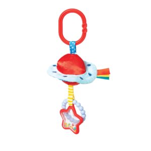 manhattan toy ufo clip-on baby travel toy with rattles and teethers small