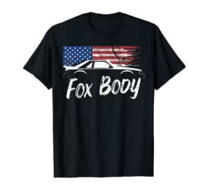 foxbody 5.0 american flag stang muscle car t-shirt t-shirt