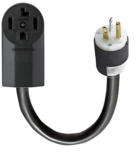 Universal EV Electric Car Charger Adapter 220/250V Cable 6-20P 3-Pin Male Plug To 14-30R 4-Pin Female Receptacle Outlet, Level 1 & 2 Vehicle Charging Converter Connector Cord NEMA EVSE FX804EV