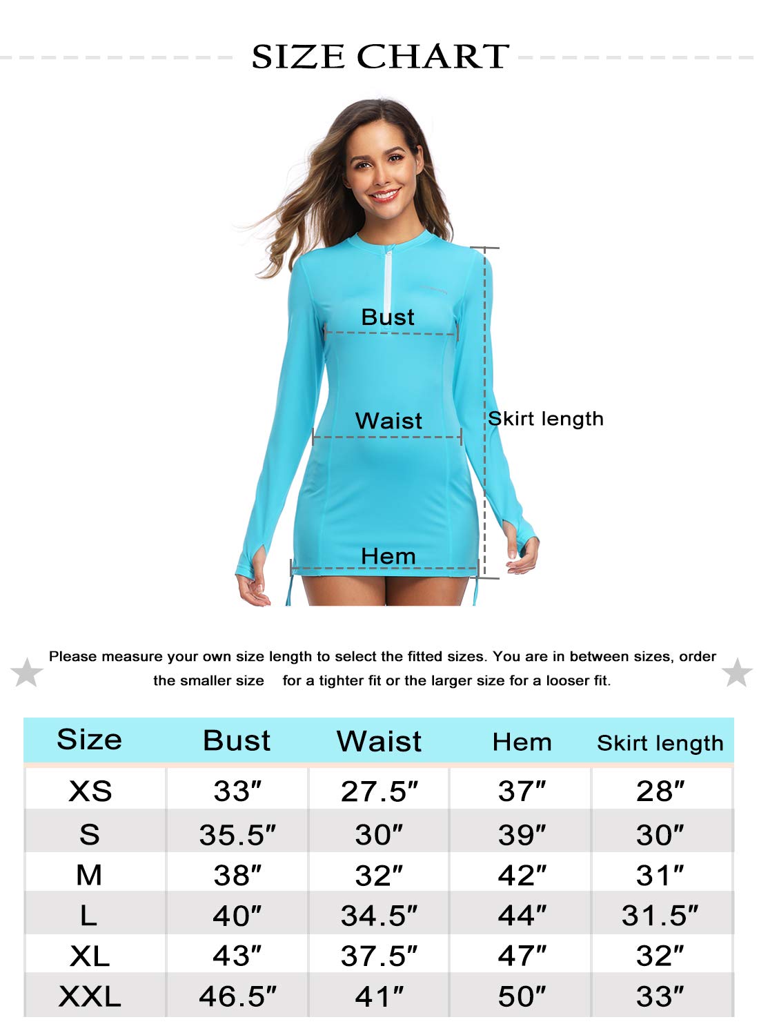 HISKYWIN Women's Long Sleeve UV Sun Protection Rash Guard Side Adjustable Wetsuit Swimsuit Top HF805-Pink-L