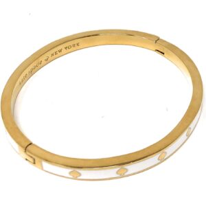 Kate Spade New York Spot The Spade Hinged Bangle Bracelet White