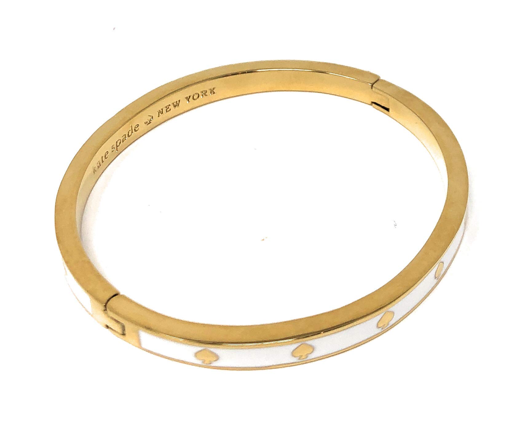 Kate Spade New York Spot The Spade Hinged Bangle Bracelet White