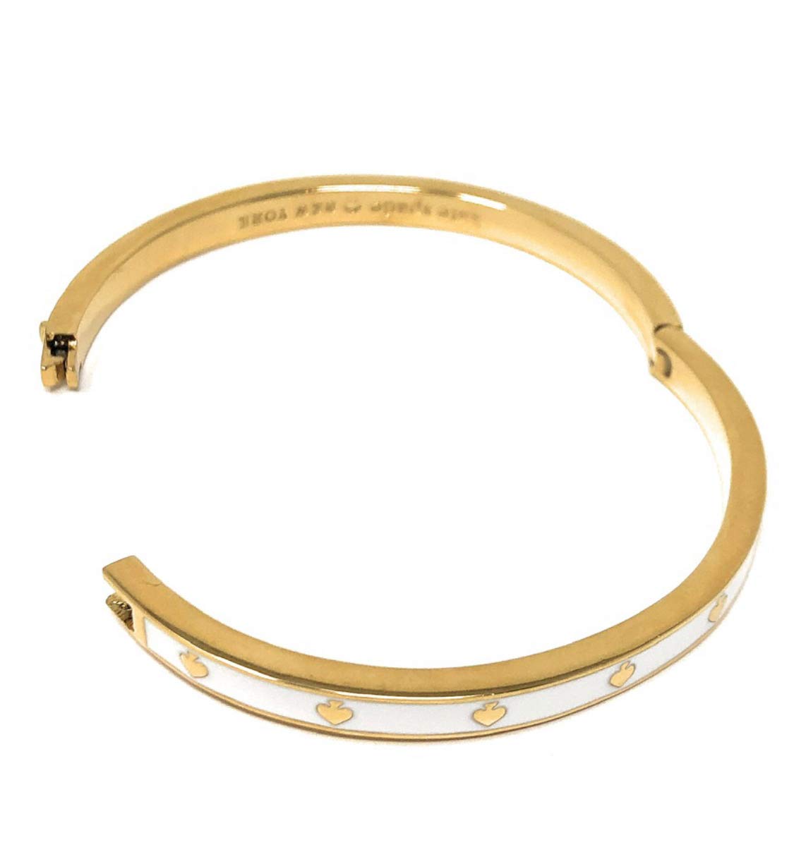 Kate Spade New York Spot The Spade Hinged Bangle Bracelet White