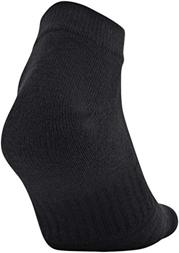 Under Armour Adult Training Cotton Low Cut Socks, Multipairs , Black (6-Pairs) , Large