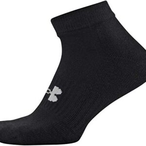 Under Armour Adult Training Cotton Low Cut Socks, Multipairs , Black (6-Pairs) , Large