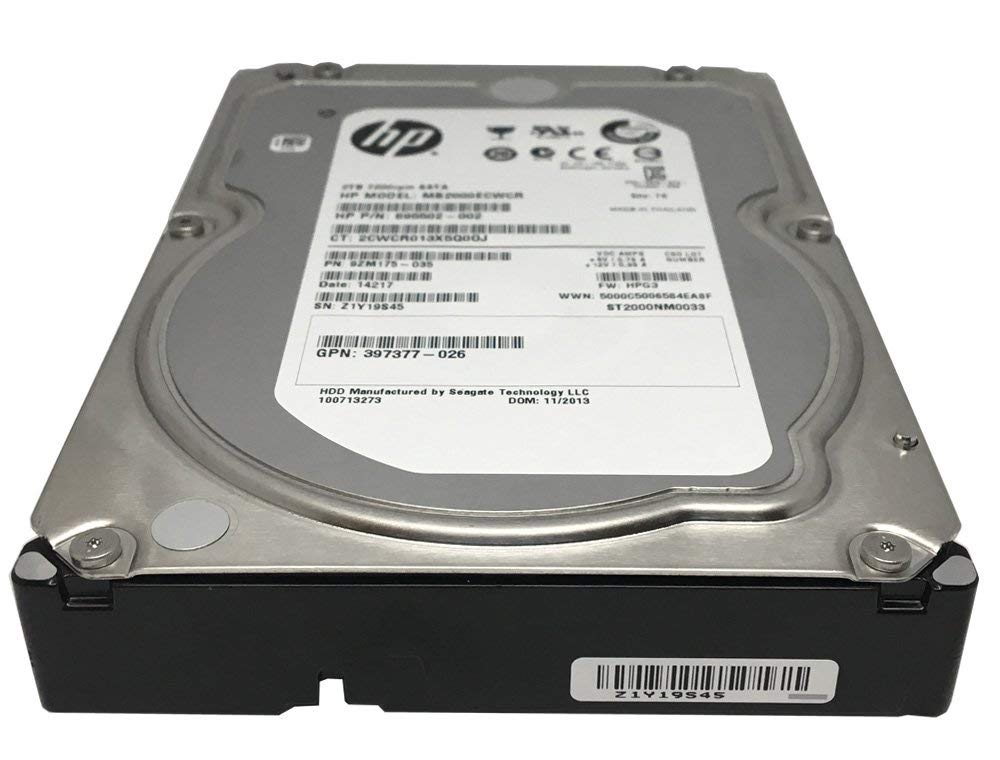 HP/Seagate Constellation ES ST2000NM0033 (MB2000EXWCR) 2TB 7200RPM 128MB Cache SATA 6.0Gb/s 3.5" Internal Enterprise Hard Drive OEM - w/1 Year Warranty (Renewed)