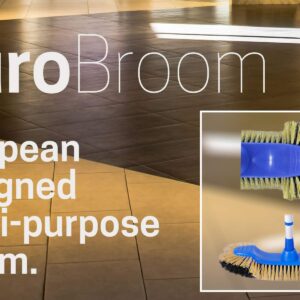 Euro Café Broom - European-Style Sweeper for Hardwood Floors, Linoleum and Vinyl, Ideal for Home, Kitchen, and Office