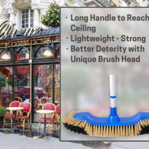 Euro Café Broom - European-Style Sweeper for Hardwood Floors, Linoleum and Vinyl, Ideal for Home, Kitchen, and Office