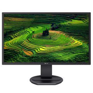 philips computer monitors 221b8ljeb 22" monitor, full hd, usb hub, speakers, height adjustable, vesa, tco edge, 4yr advance replacement warranty, black