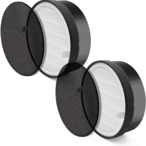 LEVOIT LV-H132 Air Purifier Replacement Filter, 3-in-1 Nylon Pre-Filter, High-Efficiency Activated Carbon Filter, LV-H132-RF, 2 Pack