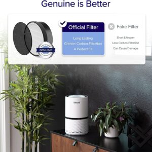 LEVOIT LV-H132 Air Purifier Replacement Filter, 3-in-1 Nylon Pre-Filter, High-Efficiency Activated Carbon Filter, LV-H132-RF, 2 Pack