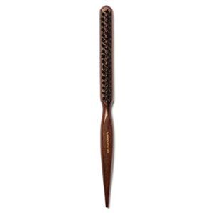 GranNaturals Boar & Nylon Bristle Teasing Brush -Teasing Comb with Rat Tail Pick for Hair Sectioning for Edge Control, Backcombing, Smoothing, and Styling Thin & Fine Hair to Create Volume