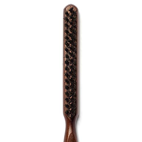 GranNaturals Boar & Nylon Bristle Teasing Brush -Teasing Comb with Rat Tail Pick for Hair Sectioning for Edge Control, Backcombing, Smoothing, and Styling Thin & Fine Hair to Create Volume