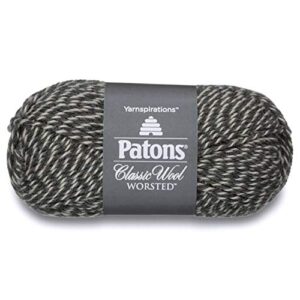 patons classic wool worsted yarn dark gray marl