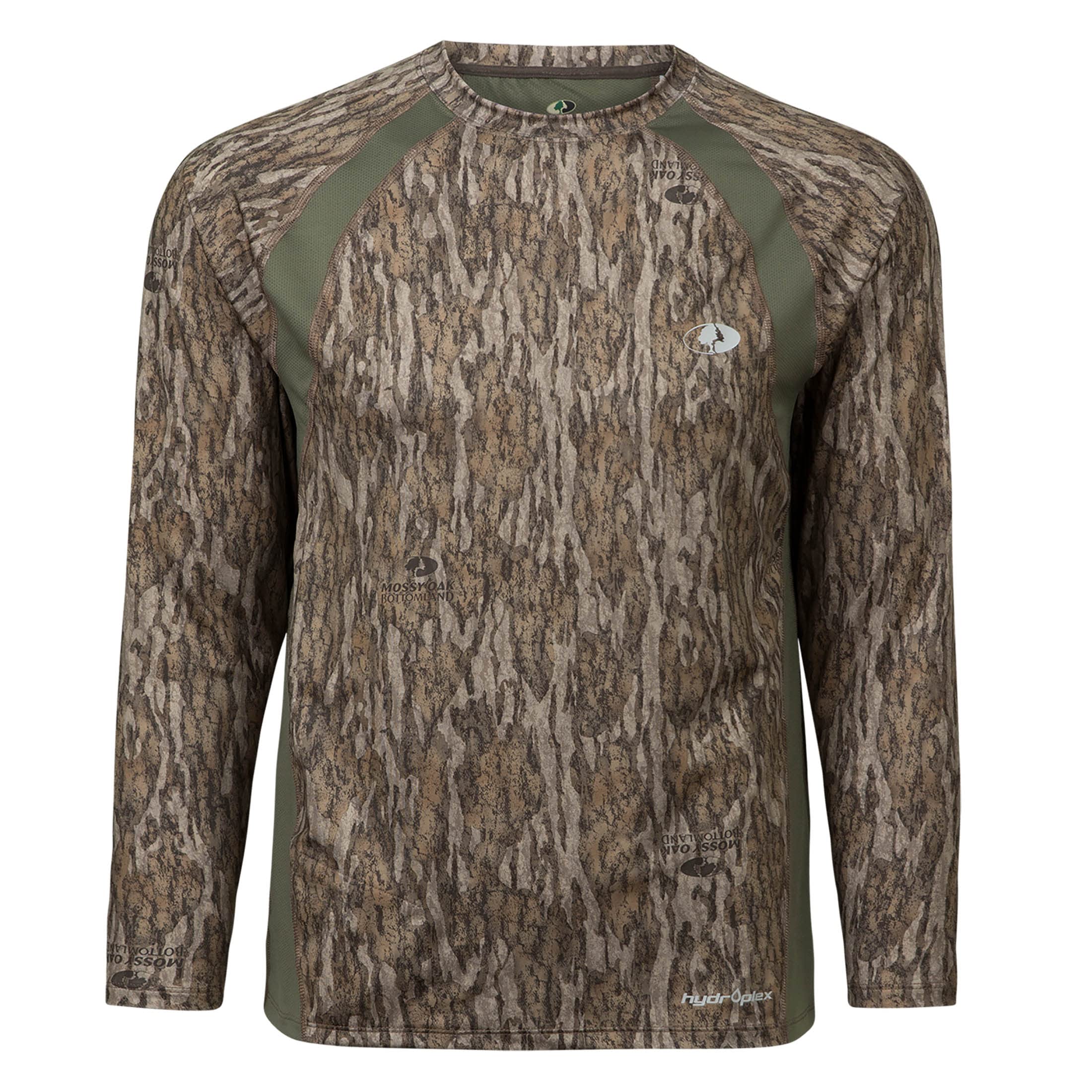 Mossy Oak Standard Men Lightweight Camo Shirts Hunting, Bottomland, Medium