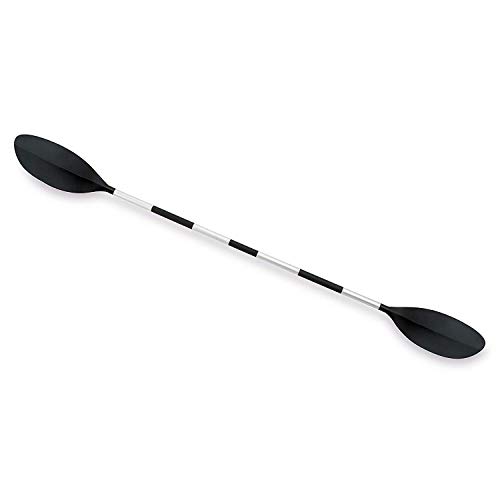 INTEX 69629E 86" Kayak Paddle: Ribbed Spoon Shaped Blades – Durable Lightweight Shaft – Comfortable Grips – 3-Position Feather Adjustability – TUV RL Approved