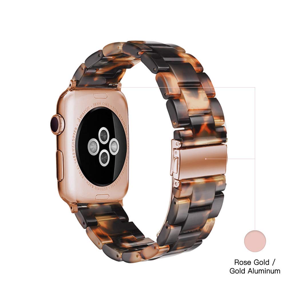 Light Compatible with Apple Watch Strap 41mm 40mm 38mm-Fashion Resin Apple Watch Series 9 Serie 8 Strap,Apple Watch Straps Women Men,Compatible with Apple Watch Serie 9 8 7 SE 6 5 4 3 2 1(41/40/38mm)