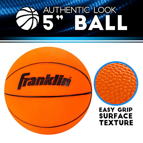 Franklin Sports Over The Door Mini LED Scoring Basketball Hoop - Slam Dunk Approved - Shatter Resistant - Accessories Included 17.75" x 12"